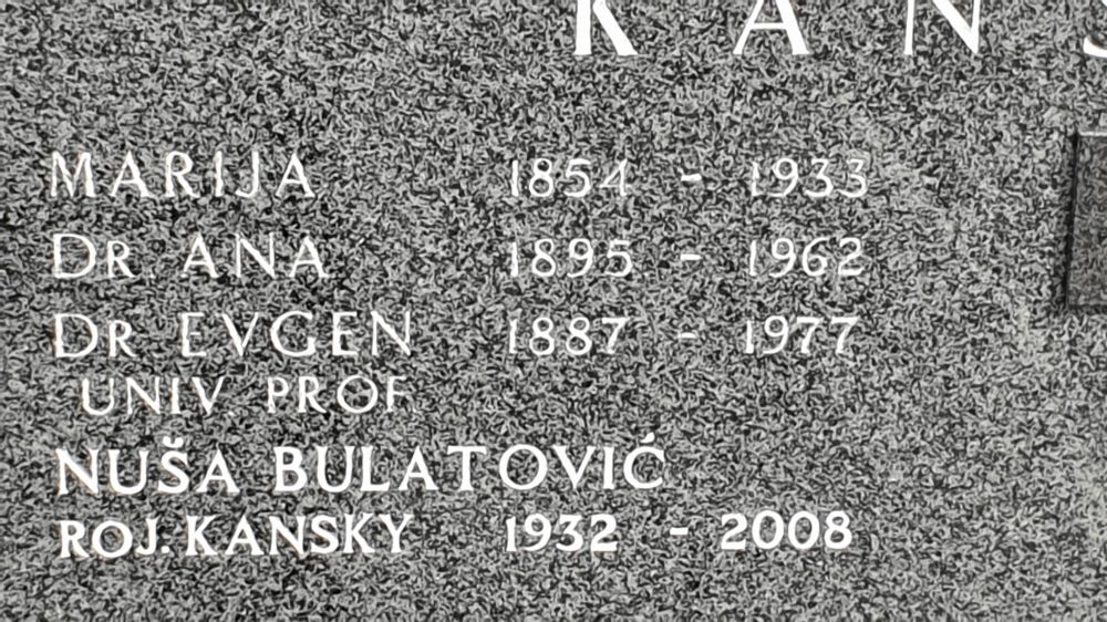 Ana Mayer Kansky | Slovenski grobovi